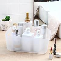 China Transparent Plastic Desktop Makeup Box Jewelry Underwear Storage Organizer for Home Office for sale