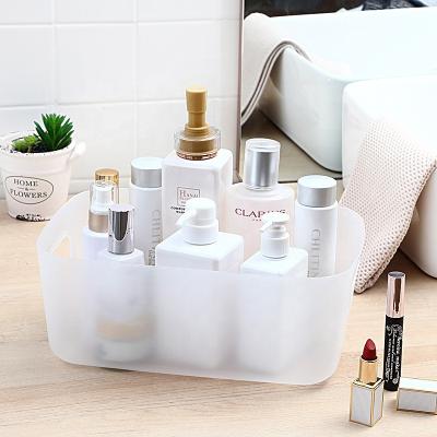 China Transparent Plastic Desktop Makeup Box Jewelry Underwear Storage Organizer for Home Office for sale