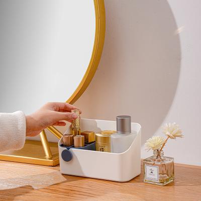 China Makeup Storage Box Desktop Dorm Shelf Skin Care Products Lipstick Dresser Organize Influencer Home Desk for sale