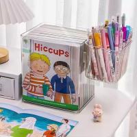 China Capacity 10kg Premium Clear Desktop Storage Display Organizer Magnet Compact Bookshelf for Books Injection for sale