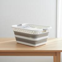 China Portable Foldable PP Material Laundry Basket Household Storage and Toilet Sundries Storage Basket for sale