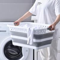 China Portable Foldable PP Material Laundry Basket Household Storage and Toilet Sundries Storage Basket for sale