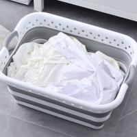 China Portable Foldable PP Material Laundry Basket Household Storage and Toilet Sundries Storage Basket for sale