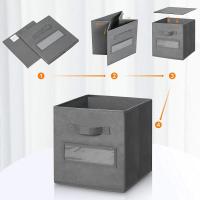 China Simple Non-Woven Folding Storage Box with Lidless Organizer for Home Business Card Toy Layer File Storage Cabinet Box Storage for sale