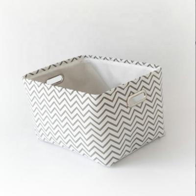 China Portable Cloth Tabletop Folding Box Storage Box Clothing Toy Storage Basket Closet Drawer Type Thick Storage Basket for sale