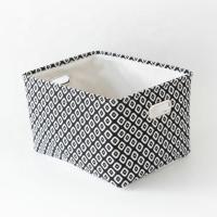 China Portable Cloth Tabletop Folding Box Storage Box Clothing Toy Storage Basket Closet Drawer Type Thick Storage Basket for sale