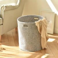China Factory Wholesale Laundry Basket Simple Felt Toy Storage Bucket Storage Laundry Box for sale
