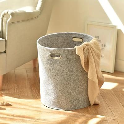 China Factory Wholesale Laundry Basket Simple Felt Toy Storage Bucket Storage Laundry Box for sale