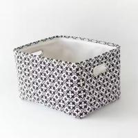 China Manufacturer Direct Sales Durable Large Capacity Canvas Fabric Foldable Sewn Edge Metal Handle Storage Box for sale