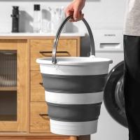 China 15L Collapsible Round Shape Foldable Plastic Bucket PP Material for Outdoor Cleaning for Camping Fishing Washing for sale