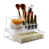 China Transparent Acrylic Makeup Storage Box Drawer Top Beauty Skin Care Products Desktop Finishing Cosmetics Living Room Suitable for sale