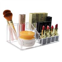 China Transparent Acrylic 3-Layer Makeup Storage Box with Desktop Display for Top Makeup Skin Care Cosmetics and Magnetic Card Use for sale