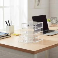 China Custom Eco-Friendly Acrylic Storage Box Lipstick Dresser Cosmetics Organized Makeup Organization Desk Bedroom School Dustproof for sale