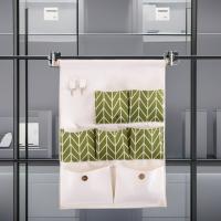 China 7-Pocket Wall Hanging Storage Bags Cotton Linen Door Waterproof Organizer for Home Office for Clothes Medical Kit Box Packing for sale