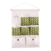 China 7-Pocket Wall Hanging Storage Bags Cotton Linen Door Waterproof Organizer for Home Office for Clothes Medical Kit Box Packing for sale