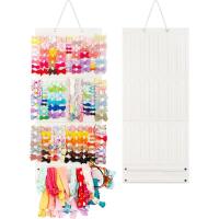 China Large Capacity Felt Storage Holder Hair Bows Display Hanger Felt Girls Hair Clip Organizer for Children for sale