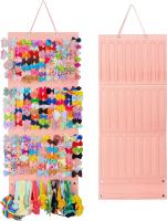 China Large Capacity Felt Storage Holder Hair Bows Display Hanger Felt Girls Hair Clip Organizer for Children for sale