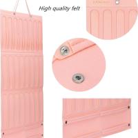 China Large Capacity Felt Storage Holder Hair Bows Display Hanger Felt Girls Hair Clip Organizer for Children for sale