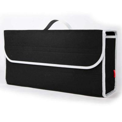 China Round Folding Car Felt Kit Trunk Storage Bag Truck Felt Storage Tote Bag for sale