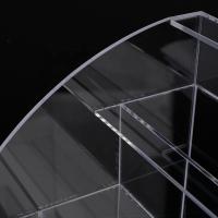 China Transparent Acrylic Single-Tier Ladder Display Shelf for Office Makeup Box or Desktop Drawer Storage for sale
