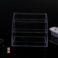 China Transparent Acrylic Single-Tier Ladder Display Shelf for Office Makeup Box or Desktop Drawer Storage for sale