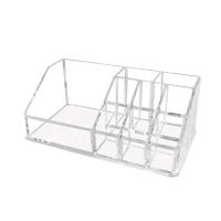 China Factory Custom Transparent Acrylic Cosmetic Storage Box Rectangle Lidless Storage Lipstick Makeup Tools Organizer for sale