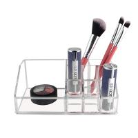 China Factory Custom Transparent Acrylic Cosmetic Storage Box Rectangle Lidless Storage Lipstick Makeup Tools Organizer for sale