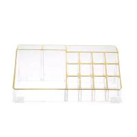 China Luxury Desktop Transparent Partition Acrylic Storage Box Display Box for Cosmetics Jewelry for sale