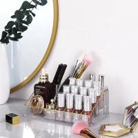 China Luxury Desktop Transparent Partition Acrylic Storage Box Display Box for Cosmetics Jewelry for sale