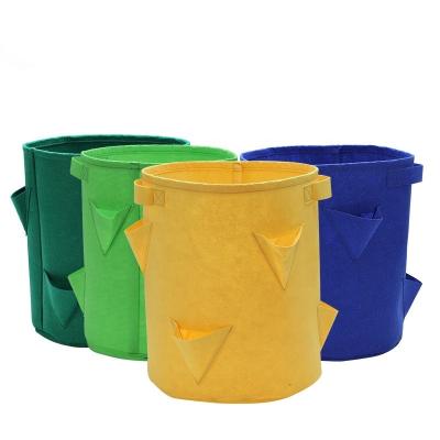 China Custom Potato Vegetable Felt Growing Bucket Felt Non-woven Felt Growing Bucket for sale