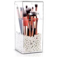 China Factory Custom Transparent Dustproof Cosmetic Acrylic Makeup Brush Storage Case Makeup Brush Organizer for sale