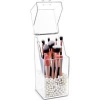 China Factory Custom Transparent Dustproof Cosmetic Acrylic Makeup Brush Storage Case Makeup Brush Organizer for sale