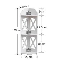 China Living Room Storage Corner Shelf Flower Shelf Bathroom Bathroom Bedroom Bedside Triangle Storage Floor Shelf for sale