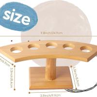 China Solid Wood Bamboo Sushi Stand Double-Tiered Hand Roll Table Display Stand with Sugar Cone Wooden Wholesale Pot Holder for sale