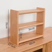 China Double-Tier Wooden Storage Rack for Teacup Coffee Cup Table Top Kitchen Organizer with Wire Holder for Seasoning Bottle Sundries for sale