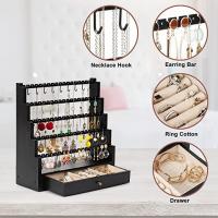 China Large Capacity Stall Earring Display Stand Household Jewelry Necklace Rack Multi-layer Bracelet Storage Rack Display Racks for sale