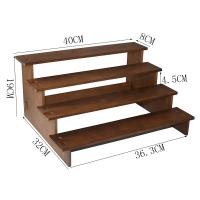 China Custom 4-Layer Bamboo Double Tiers for Pot Storage Jewelry Food Storage Rack Organizer for sale