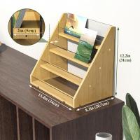China Multi-Layer Bamboo Acrylic Greeting Card and Postcard Display Rack for Wedding or Birthday Storage Decorative Rack for sale