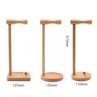 China All Bamboo Headphone Stand Storage Display Rack Hanger Elegant All-Bamboo Product for Headphone Storage and Display for sale