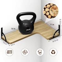 China Factory Wholesale Solid Wooden Floating Storage Shelves Wall Mounted Racks for Living Room Bedroom for sale