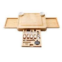 China 2025 Best Selling Pull Out Food Platter with Cheese Knife OEM Solid Wood Milk Boss Vegetable Chopping Board Series for sale