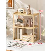 China Small Solid Wood Multi-Layer Partition Shelf Double Tiers Bookshelf/Desk Storage/Bedside Storage Plastic Use Office Furniture for sale