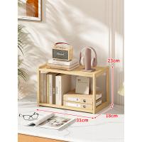 China Small Solid Wood Multi-Layer Partition Shelf Double Tiers Bookshelf/Desk Storage/Bedside Storage Plastic Use Office Furniture for sale