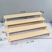 China Solid Wood Multi-Tier String Storage Rack Widened Ladder Hairpin Jewelry Cosmetic Display Rack for Home Store Use for sale