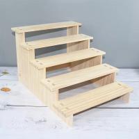 China Solid Wood Multi-Tier String Storage Rack Widened Ladder Hairpin Jewelry Cosmetic Display Rack for Home Store Use for sale