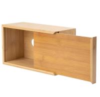 China Solid Wood Bamboo Household Tissue Box Wooden Toilet Paper Storage Cover for Kitchen & Bathroom Home Use Living Room Aesthetics for sale