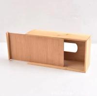 China Solid Wood Bamboo Household Tissue Box Wooden Toilet Paper Storage Cover for Kitchen & Bathroom Home Use Living Room Aesthetics for sale