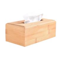 China Solid Wood Bamboo Household Tissue Box Wooden Toilet Paper Storage Cover for Kitchen & Bathroom Home Use Living Room Aesthetics for sale