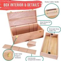 China Strong High Quality Simple Clam Shell Makeup Box  Wood Jewelry Storage Box with Metal Buckle for sale