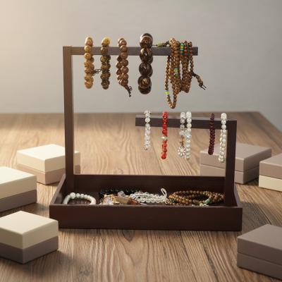 China Solid Wood Bracelet Storage Rack Bracelet Display Jewelry Box Display Bracelet Watch Hanger Necklace Jewelry Display Rack for sale